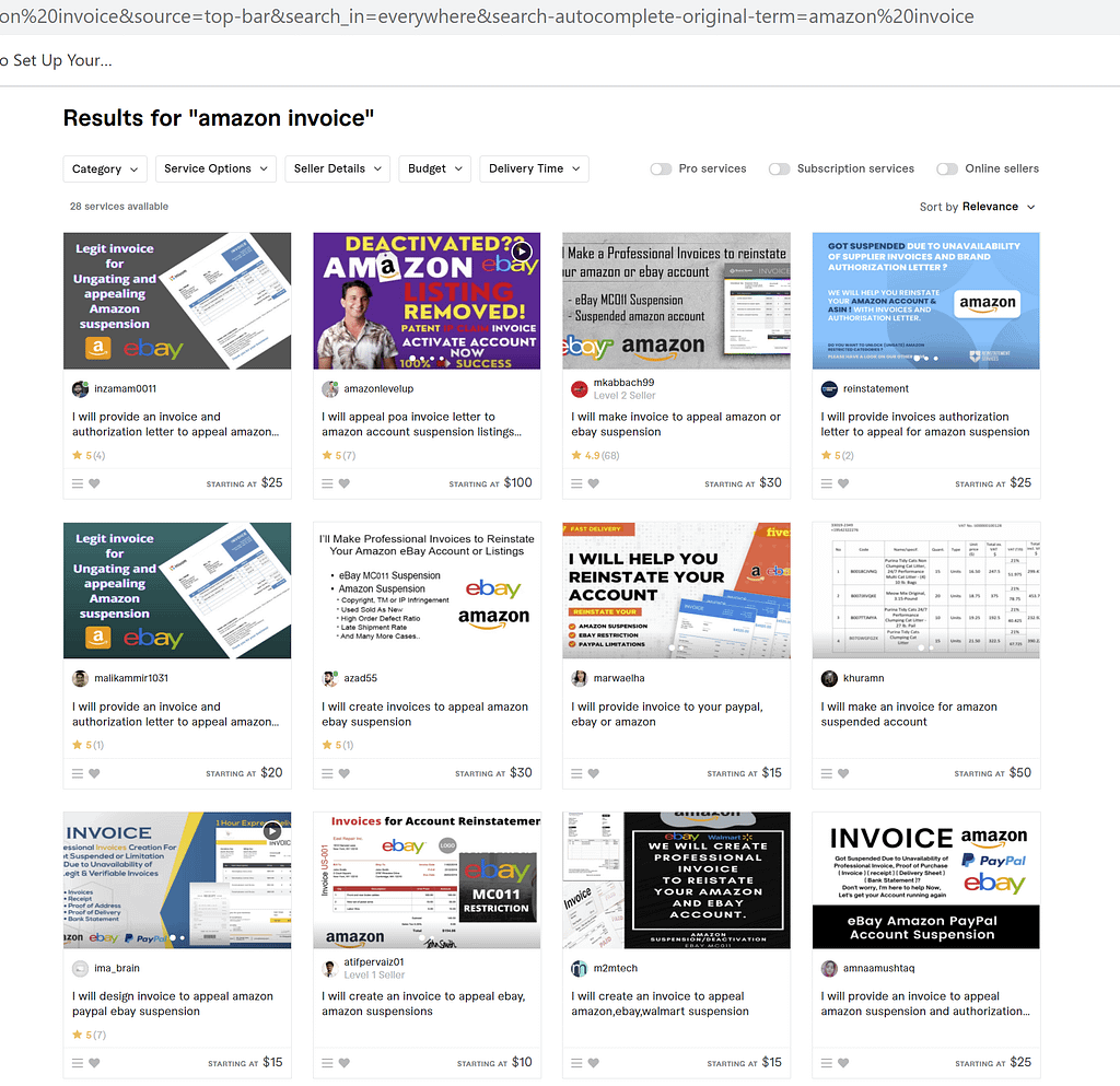 Amazon Invoice Verification E Commerce Law Pro